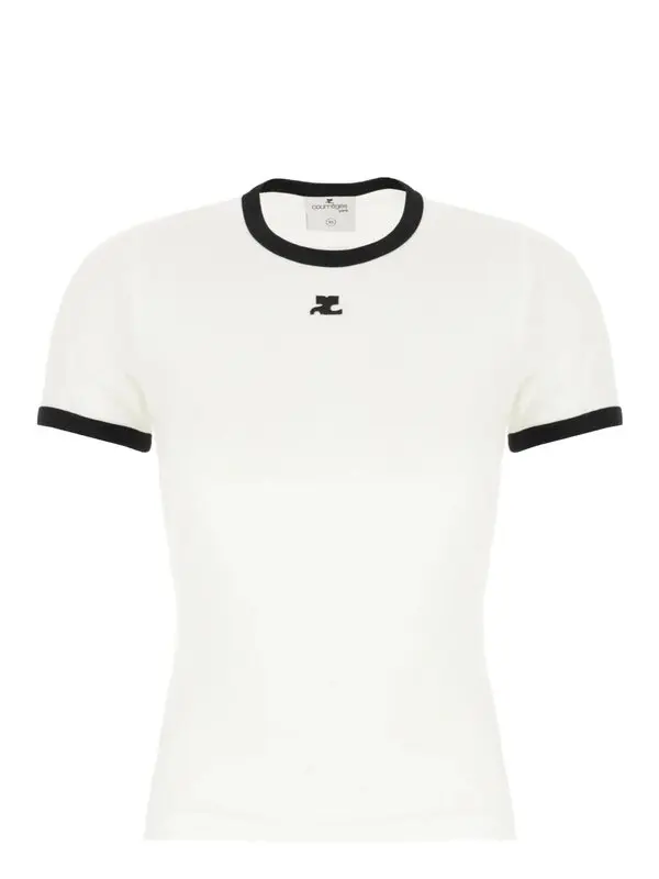 COURREGES Courrèges Contrasting-color T-shirt - White