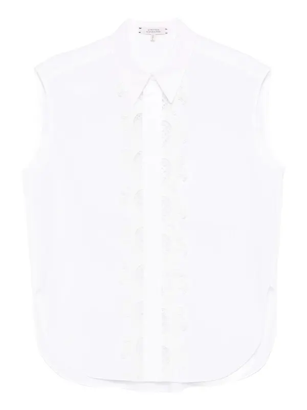 Dorothee Schumacher Sleeveless Collared Blouse With Cutout Detail - White