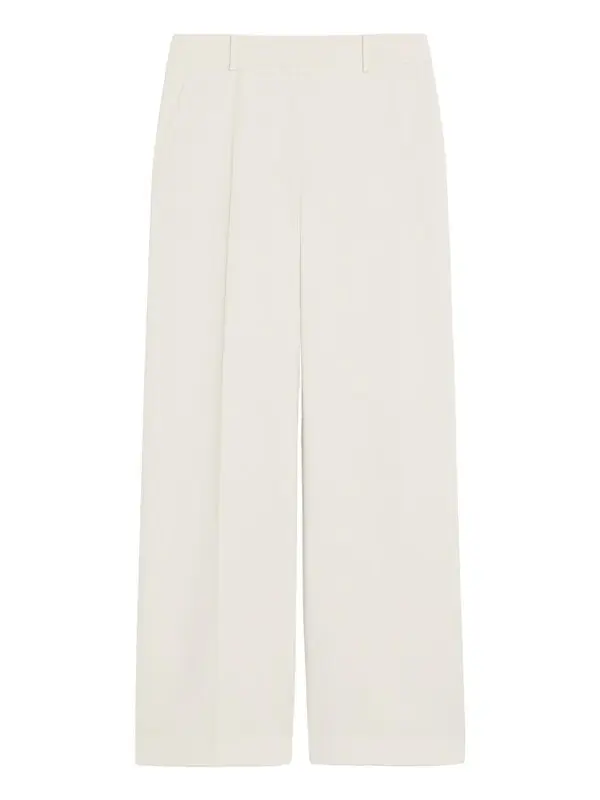 Max Mara Angola Stretch Wide Leg Trousers - Sand