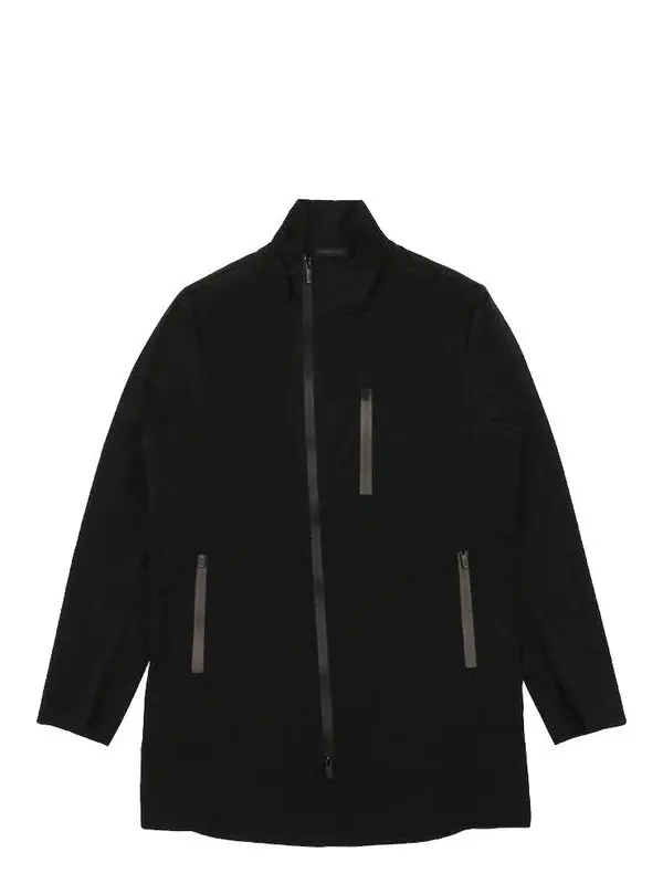 Emporio Armani Logo Zip-up Casual Jacket - Black