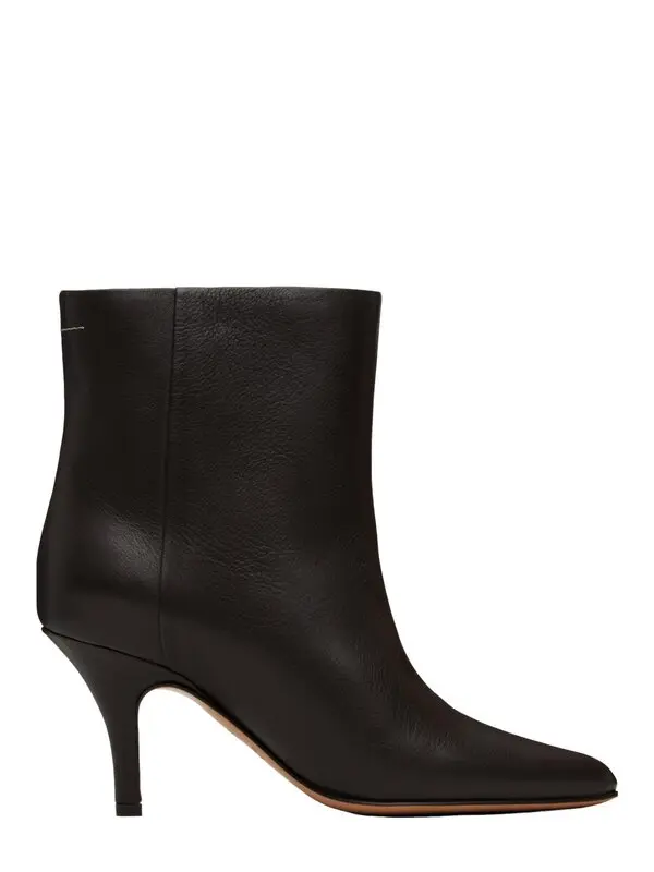MAISON MARGIELA Pointed-toe Leather Ankle Boots - Brown