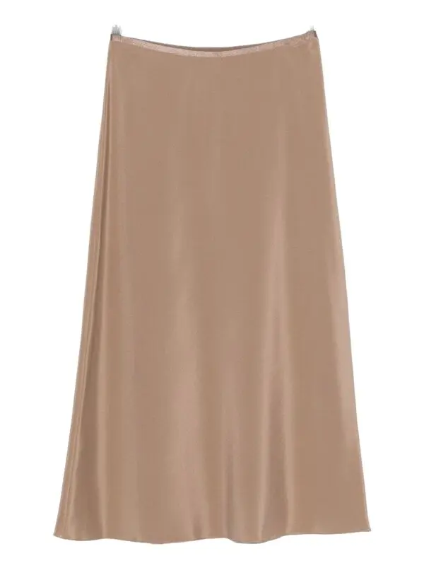 Max Mara Bias-cut Midi Skirt - Nude