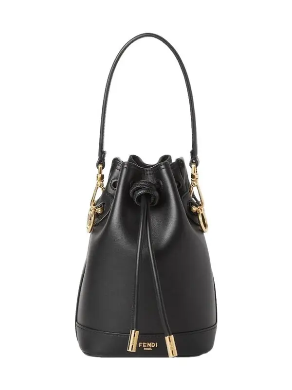 Fendi Mon Tresor Drawstring Mini Bucket Bag - Black