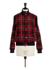 Dior Checked Bomber Jacket - Black