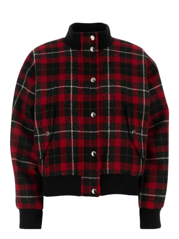 Dior Checked Bomber Jacket - Black