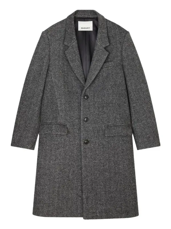 Isabel Marant Étoile Johel Wool Coat - Black