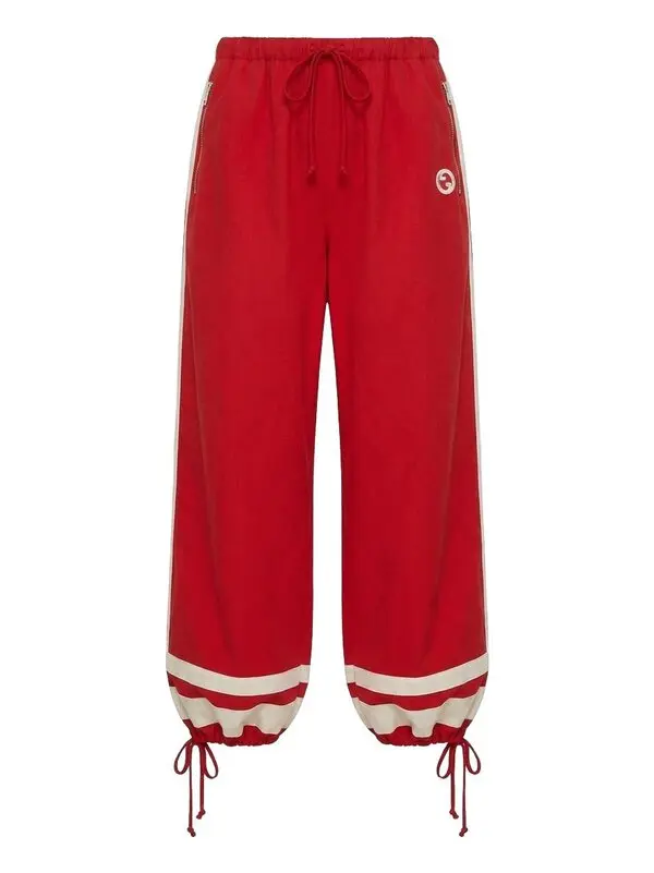 Gucci Interlocking G Logo Track Pants - Red