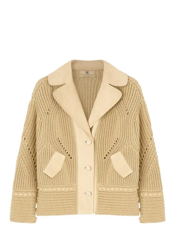 Ermanno Scervino Oversized Knit Cardigan - Nude