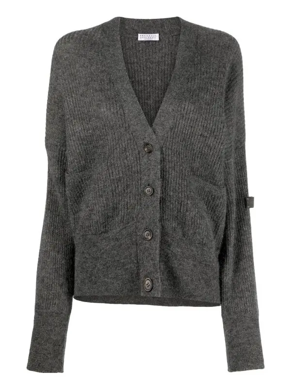 Brunello Cucinelli Button-up Knitted Cardigan - Black
