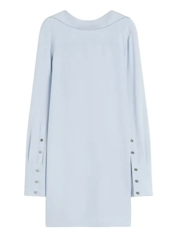 Sportmax Silk Tunic With Metal Button Details - White