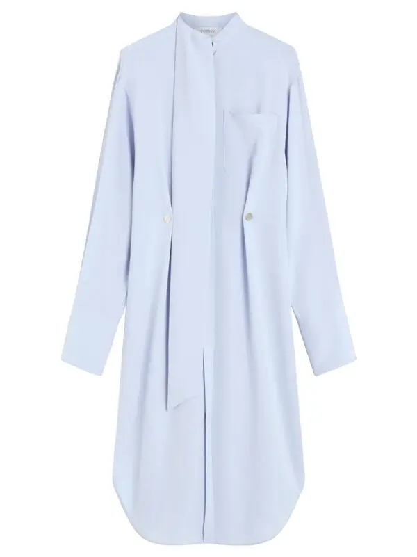 Sportmax Shirt Dress With Scarf Detail - Sky Color