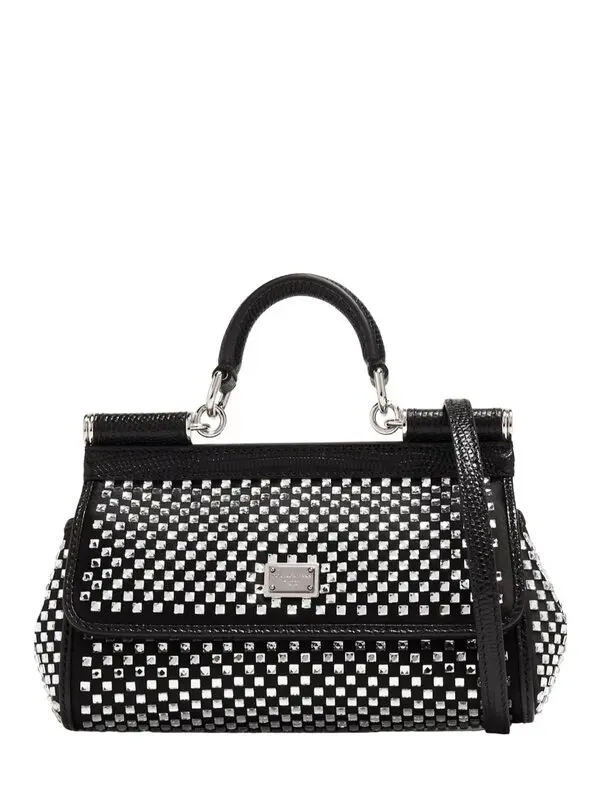 Dolce & Gabbana Small Embellished Sicily Bag - Black