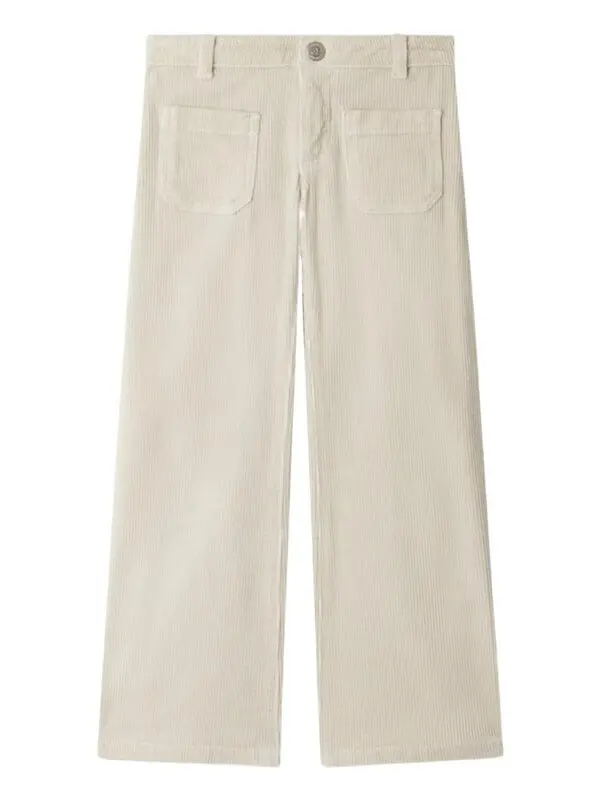 Bonpoint Velvet Straight Leg Trousers - Nude