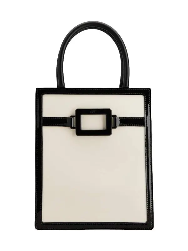 ROGER VIVIER Belle Vivier Voyage Mini Tote Bag - White