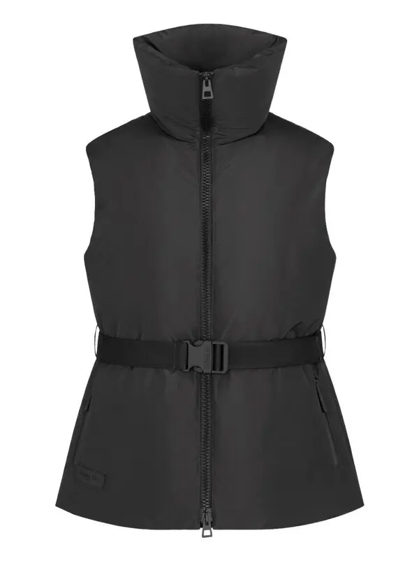 Dior Puffer Vest With Belt - Black