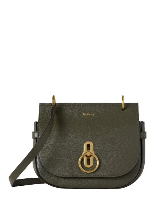 Mulberry Amberley Small Shoulder Bag With Rider's Lock Closure - Color: Juniper Green Small Grain Classic Grain