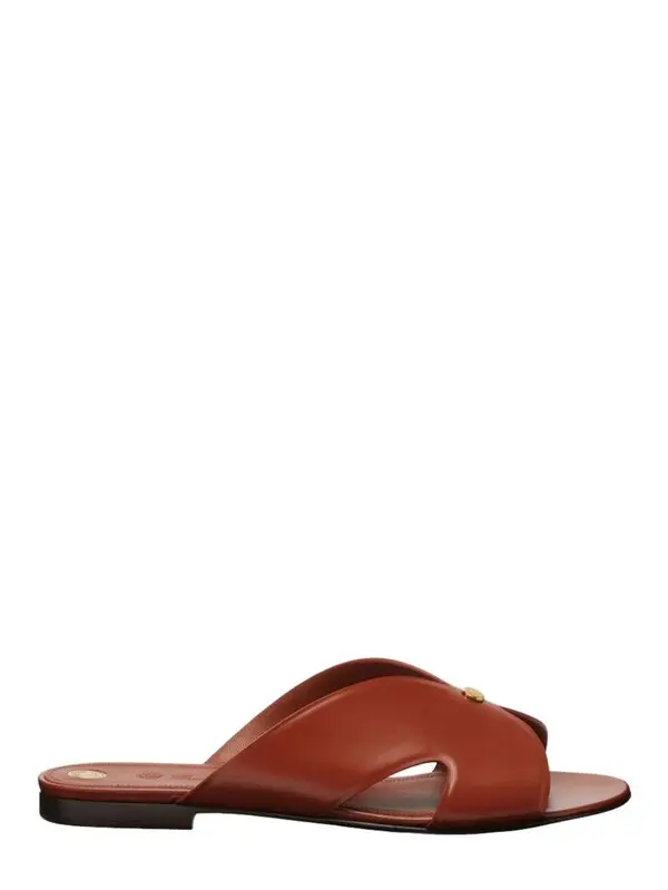Loro Piana Vera Cross-over Strap Sandals - Vinegar