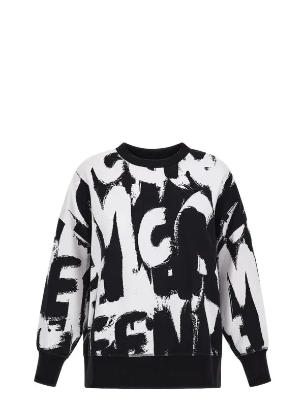 Alexander McQueen Graffiti Print Sweatshirt - Black