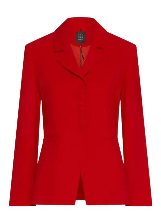 Marella Semi-fitted Envers Satin Blazer - Red