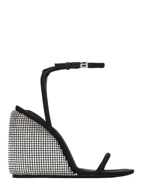Alexander Wang Dahlia Embellished Wedge Sandals - Black