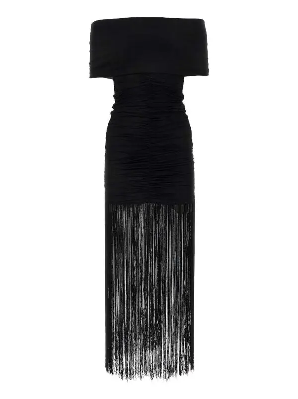 Khaite Jacinta Off-shoulder Ruched Dress - Black