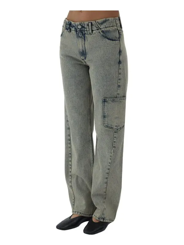 Paloma Wool Button-fastening Acid Wash Jeans - Gray