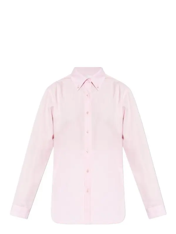 Givenchy Collared Long-sleeve Shirt With Logo - Tender Pink