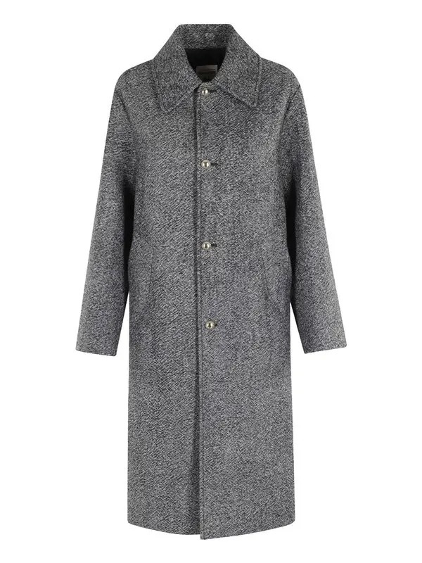 SEMICOUTURE Long Coat With Belt - Gray