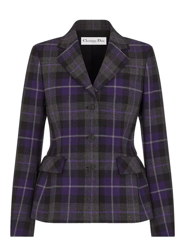 Dior Plaid Single-breasted Jacket - Black
