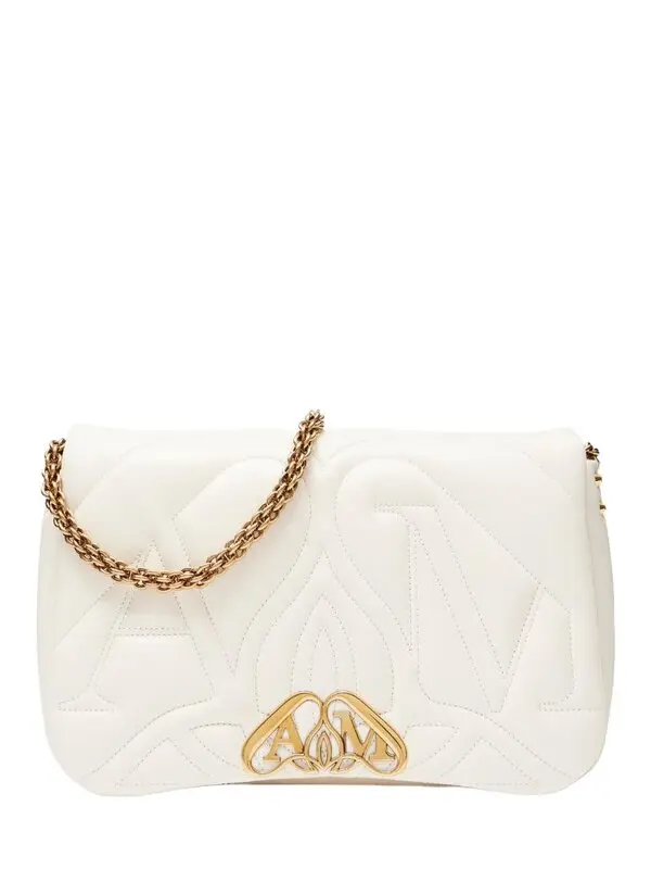 Alexander McQueen The Seal Chain-linked Shoulder Bag - White