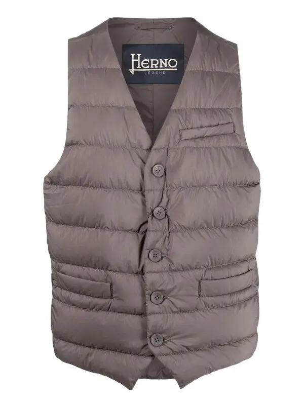 Herno Padded Down Gilet - Gray