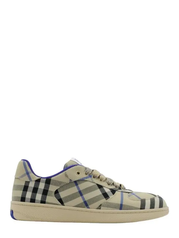 Burberry Checked Lace-up Sneakers - Check Lichen