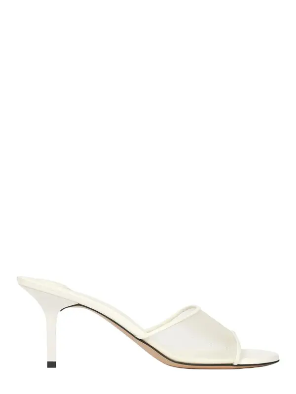 Jacquemus Mesh Panel Stiletto Mules - White