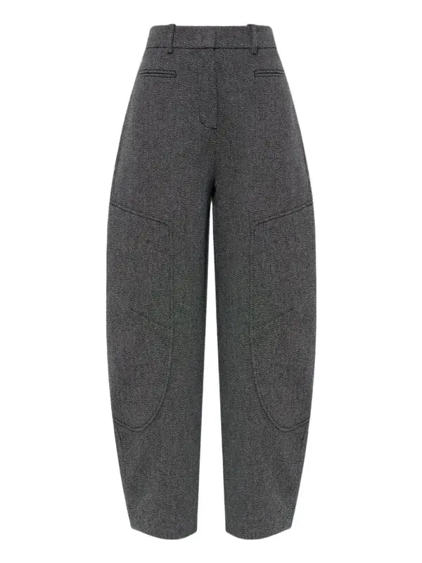 GANNI Casual Trousers With Belt Loops And Multiple Pockets - Black