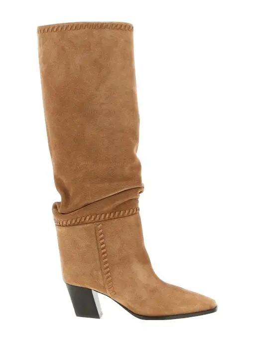 JIMMY CHOO Hart Suede Knee-high Boots - Beige