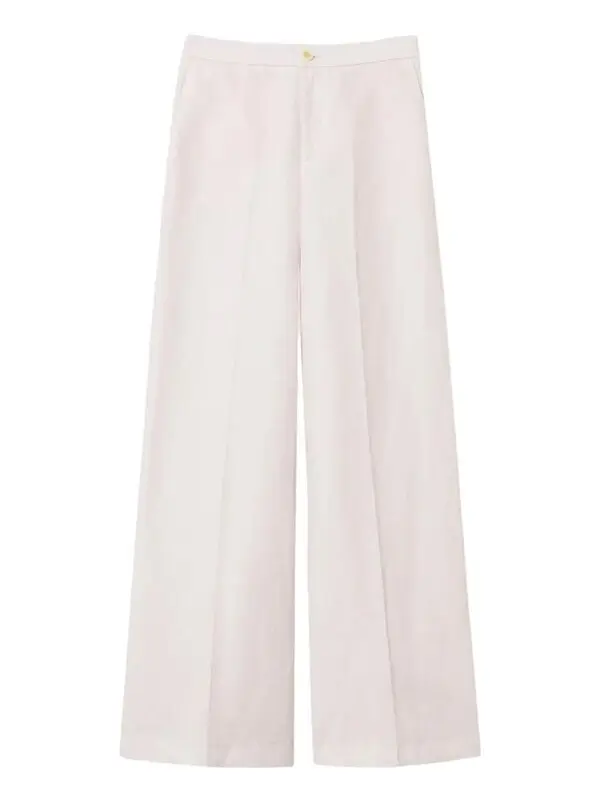 TWINSET Wide-leg Pleated Trousers - White