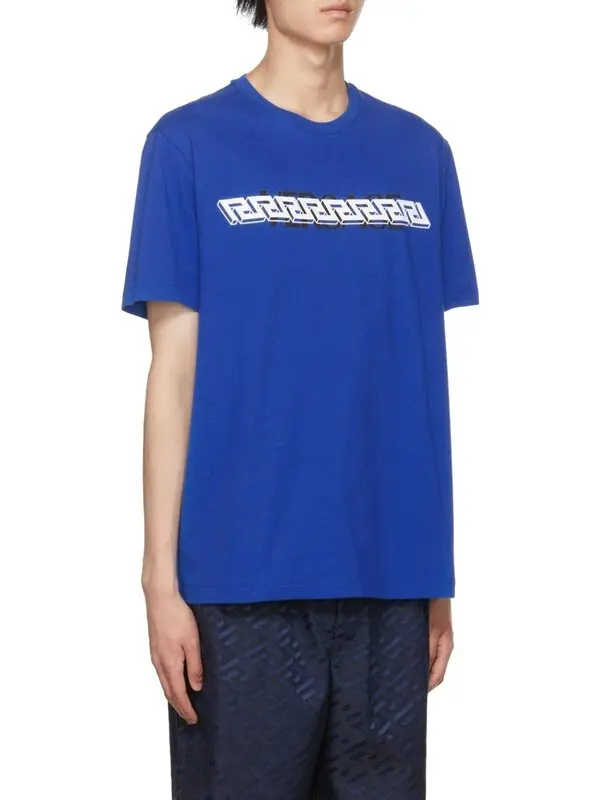 Versace La Greca Print T-shirt - Blue