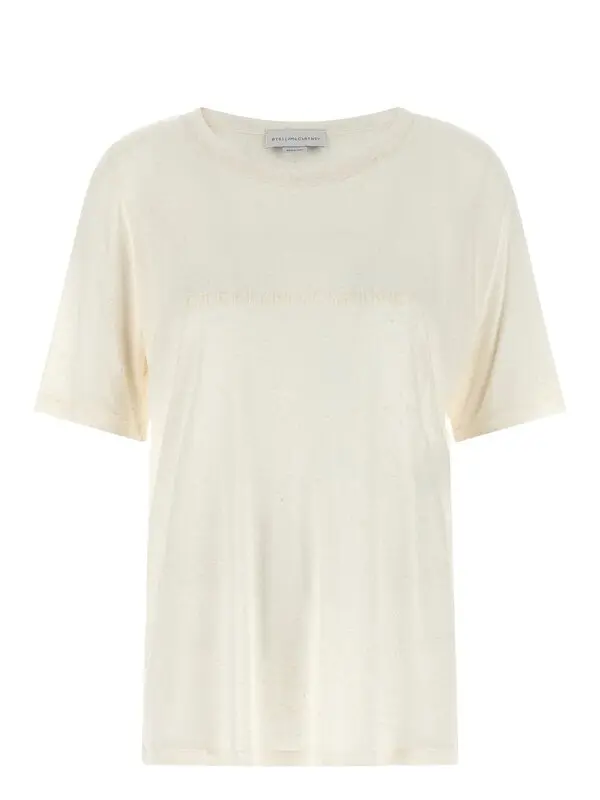 Stella McCartney Logo Embellished Crewneck T-shirt - White