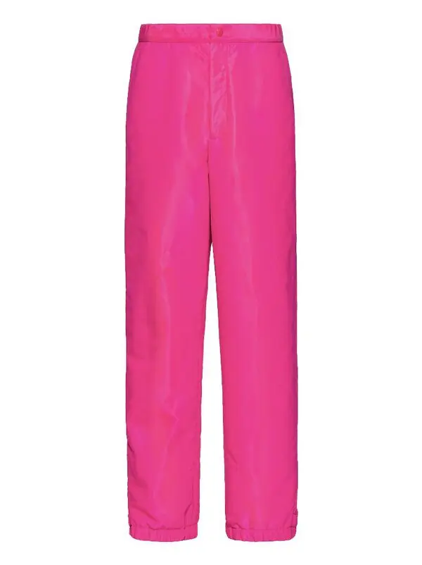 Valentino Garavani Mid-rise Straight Leg Trousers With Rivet Detail - Pink