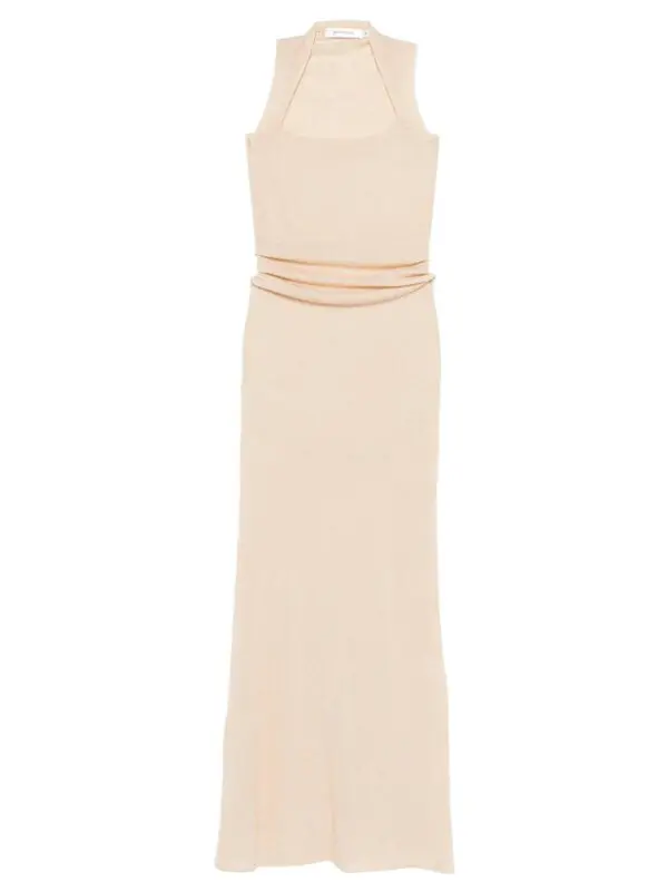 AYA MUSE Gathered Maxi Dress - Nude