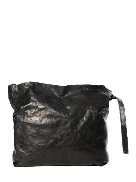 ANN DEMEULEMEESTER Tosh Large Soft Shoulder Bag - Black