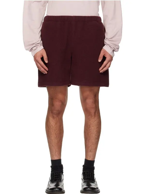 RIER Wool Fleece Shorts - Wine Red