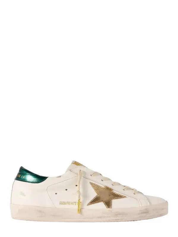 GOLDEN GOOSE Round Toe Low Top Sneakers - White