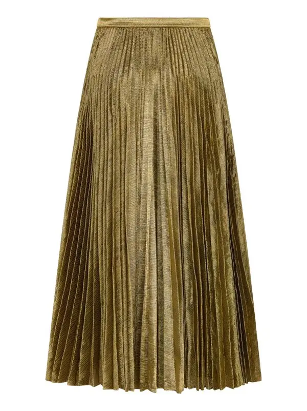 Dior Pleated Mid-length Skirt - Golden