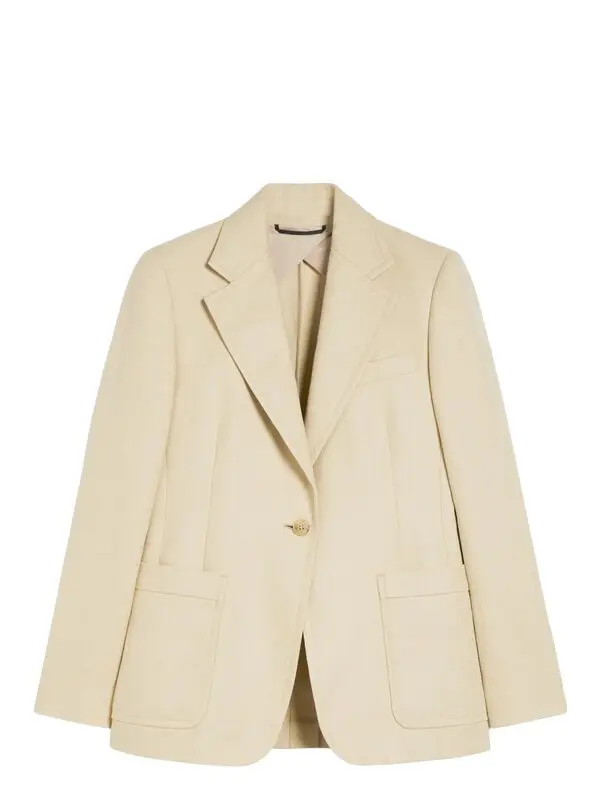 Max Mara Cotton And Linen Single-breasted Blazer - Sand-colored
