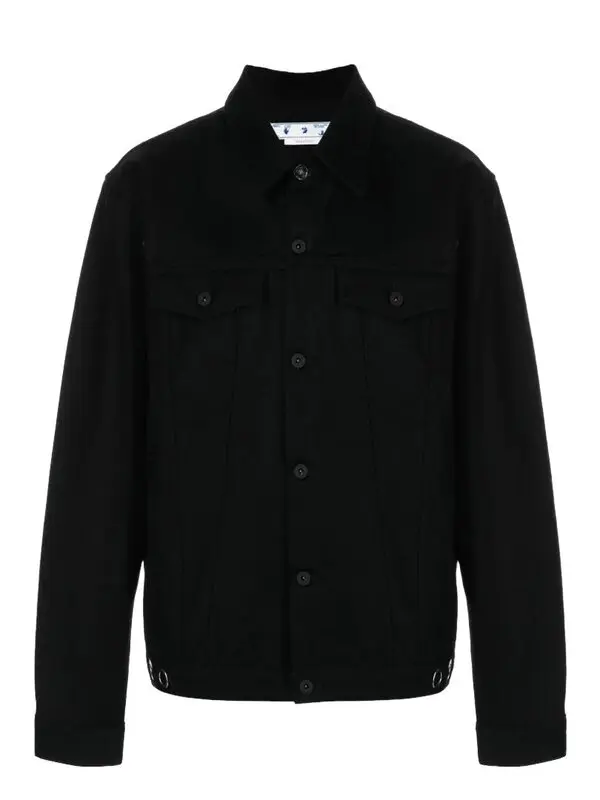 Off-White X Neen Embroidered Denim Jacket - Black