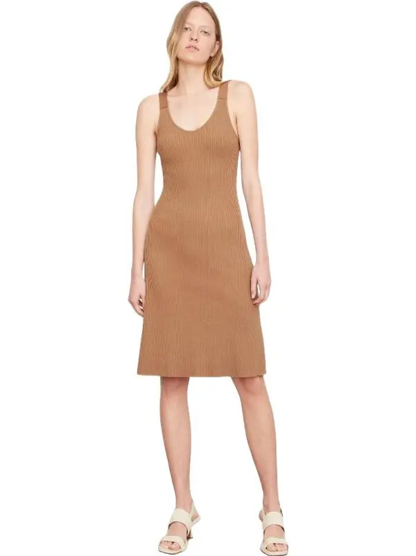Vince Rib Midi Dress - Nude