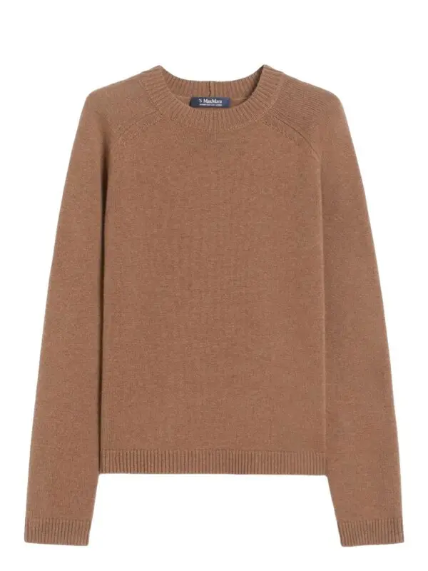 Max Mara Damasco Crewneck Knitted Jumper - Camel