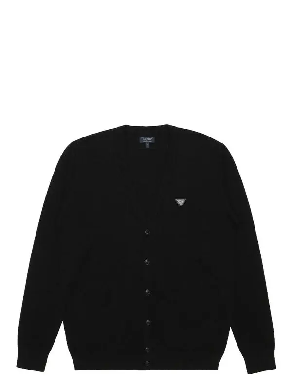 Emporio Armani V-neck Knitted Cardigan - Black