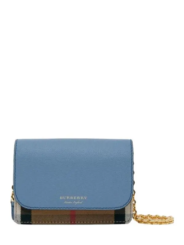 Burberry Logo Strap Satchel - Blue